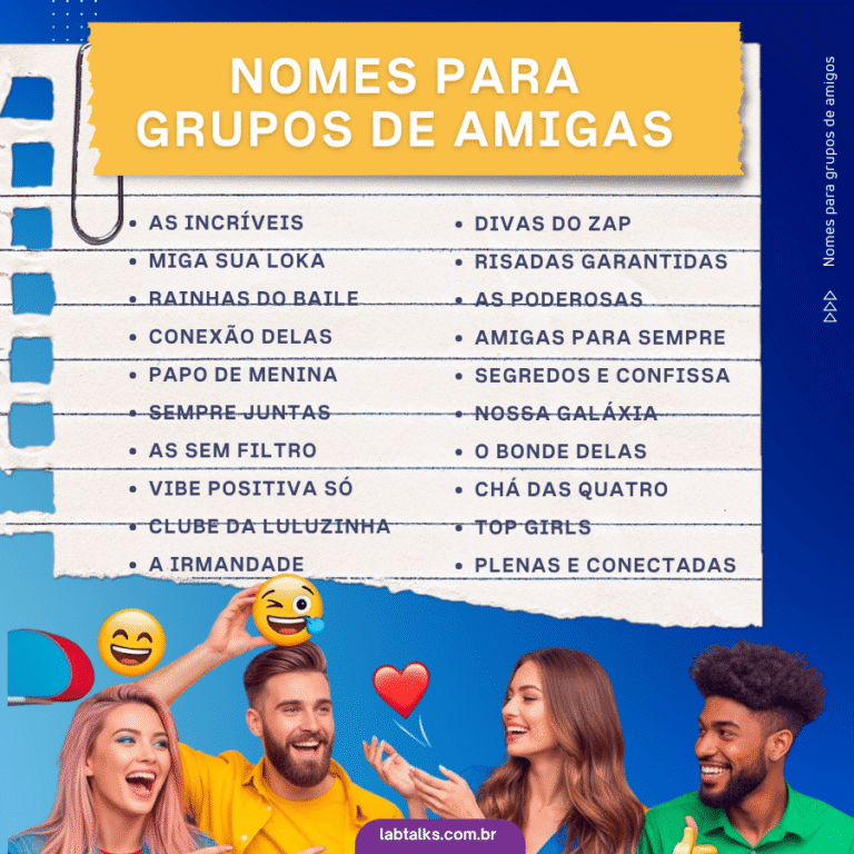 Nomes para grupos de amigos: 660 Ideias criativas e divertidas