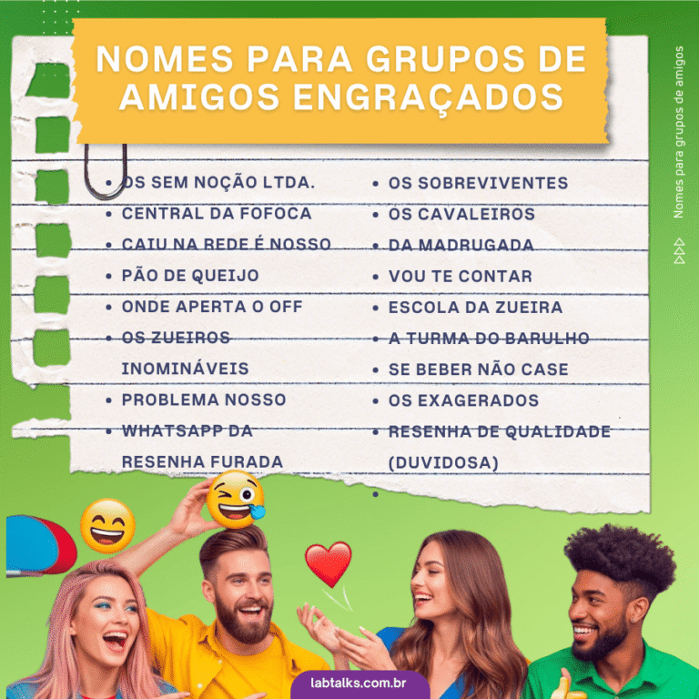 Nomes para grupos de amigos: 660 Ideias criativas e divertidas